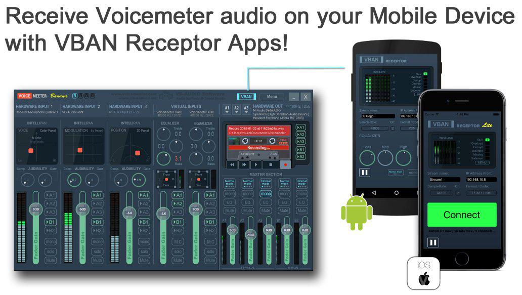 如何将音频发送到移动设备 - 相关教程 - VB-Audio VB-Cable Voicemeeter VB虚拟声卡中文官网